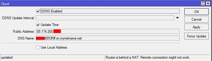 MikroTik DDNS: подключаемся к роутеру с переменным IP-адресом